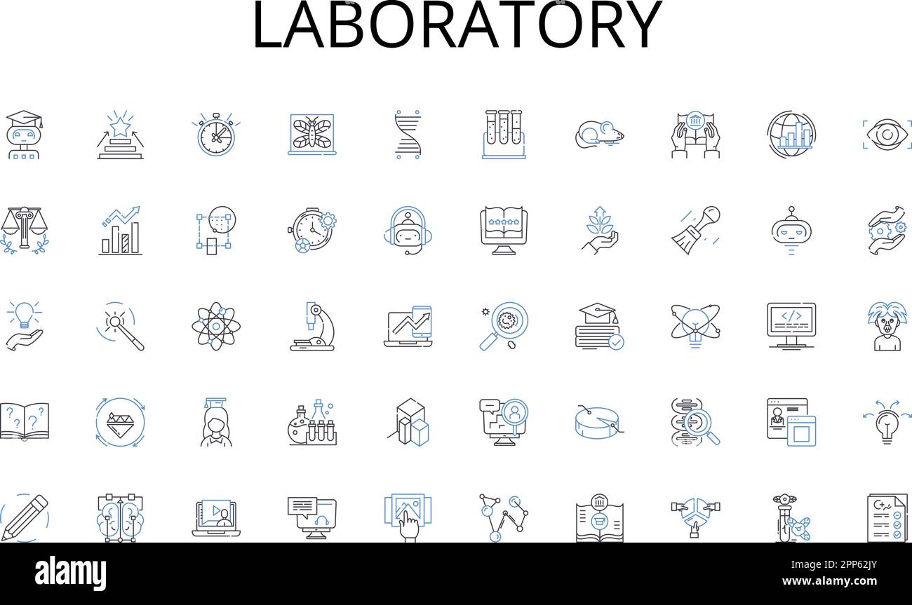 Laboratory line icons collection. Learning, Growth, Academic, Knowledge ...