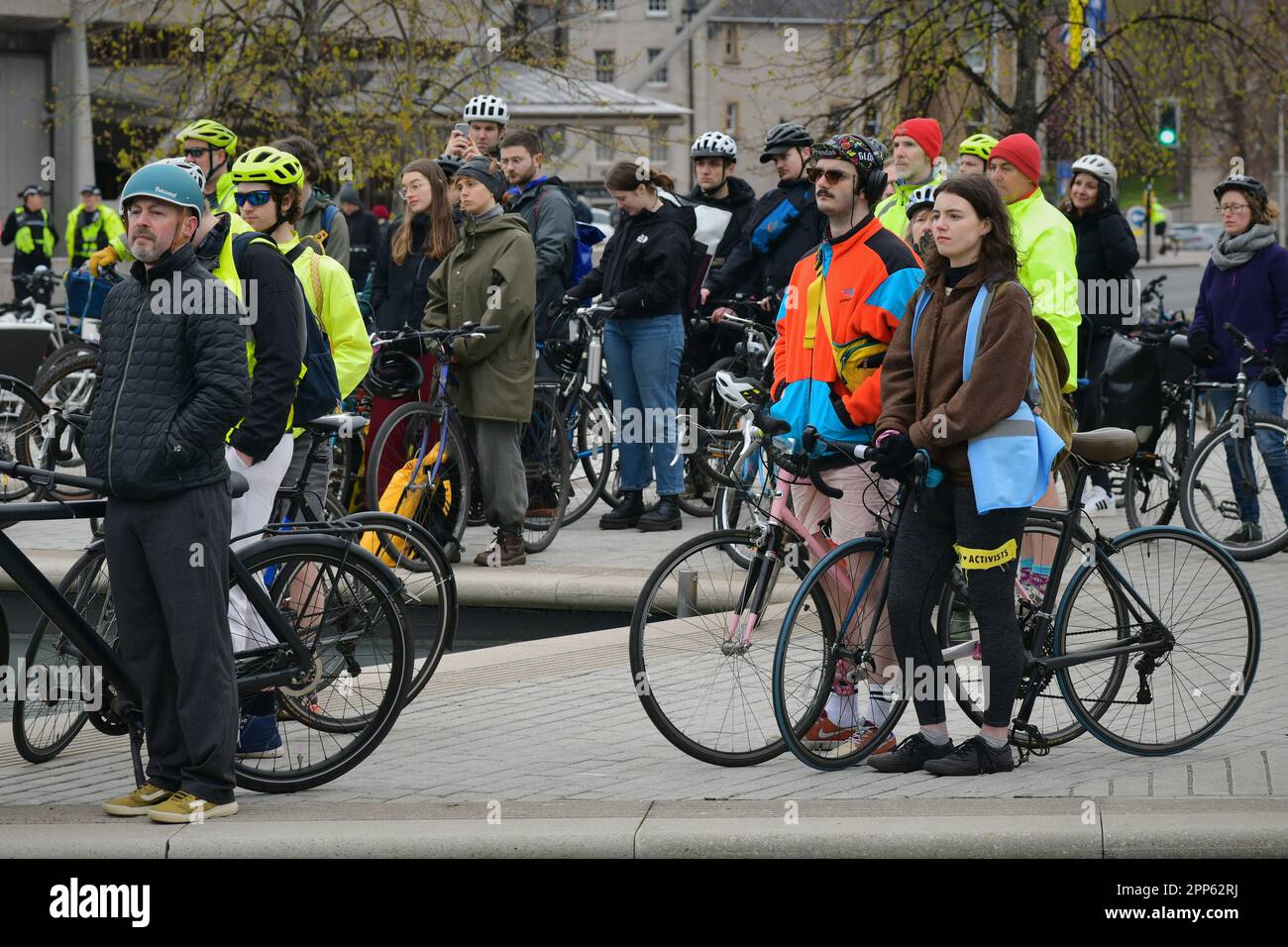 Edinburgh cycle protest hi-res stock photography and images - Alamy