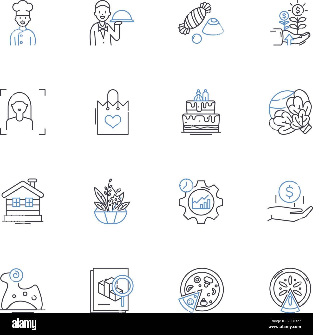 International Fare line icons collection. Cuisine, Dishes, Flavors ...