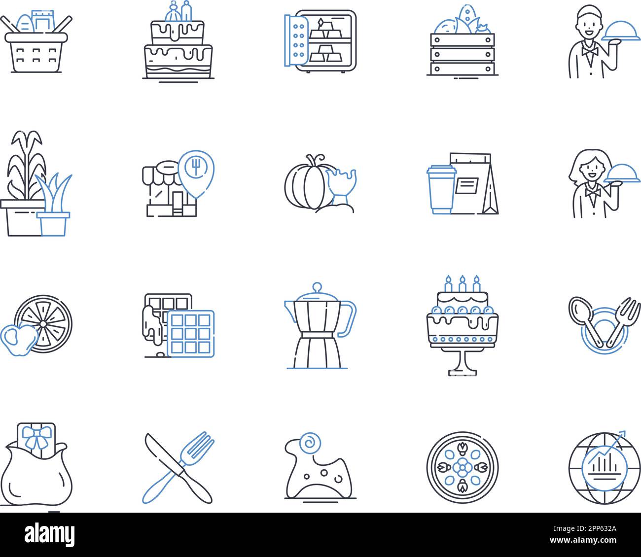 Farm-to-Table line icons collection. Fresh, Organic, Sustainable, Local ...