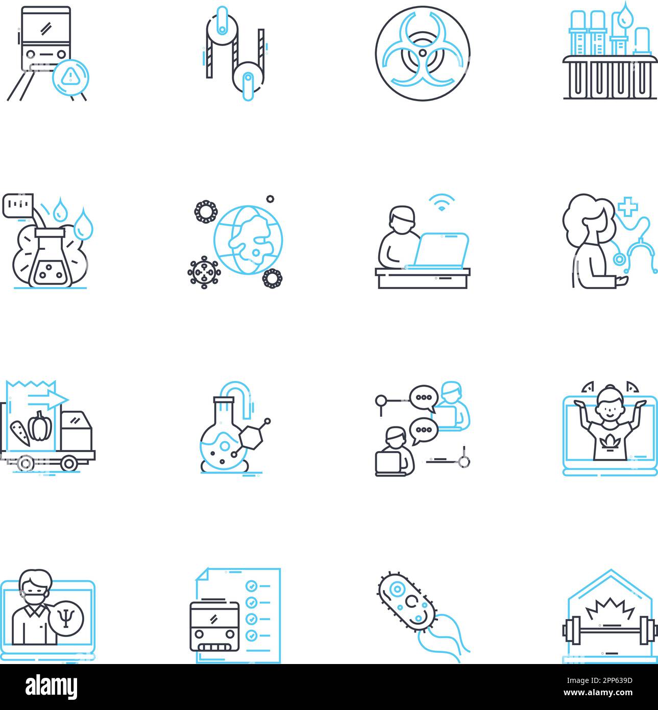 Justice fairness linear icons set. Equity, Impartiality, Equality ...