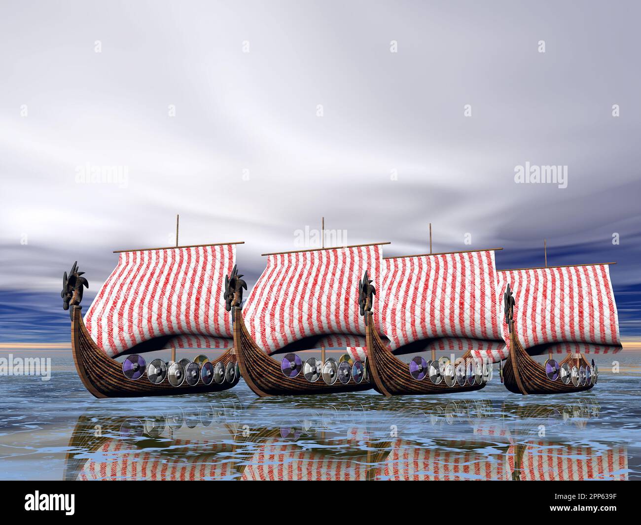 Viking ships fleet hi-res stock photography and images - Alamy