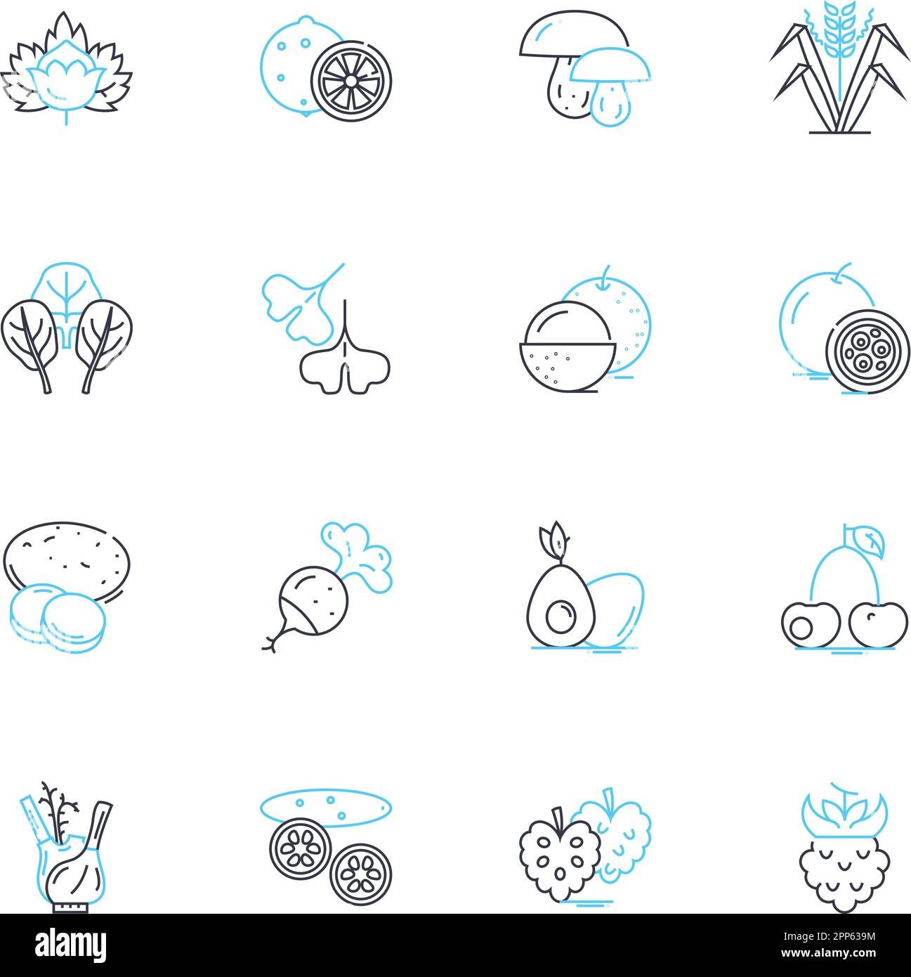 Corner shop linear icons set. Groceries, Convenience, Chips, Candy ...