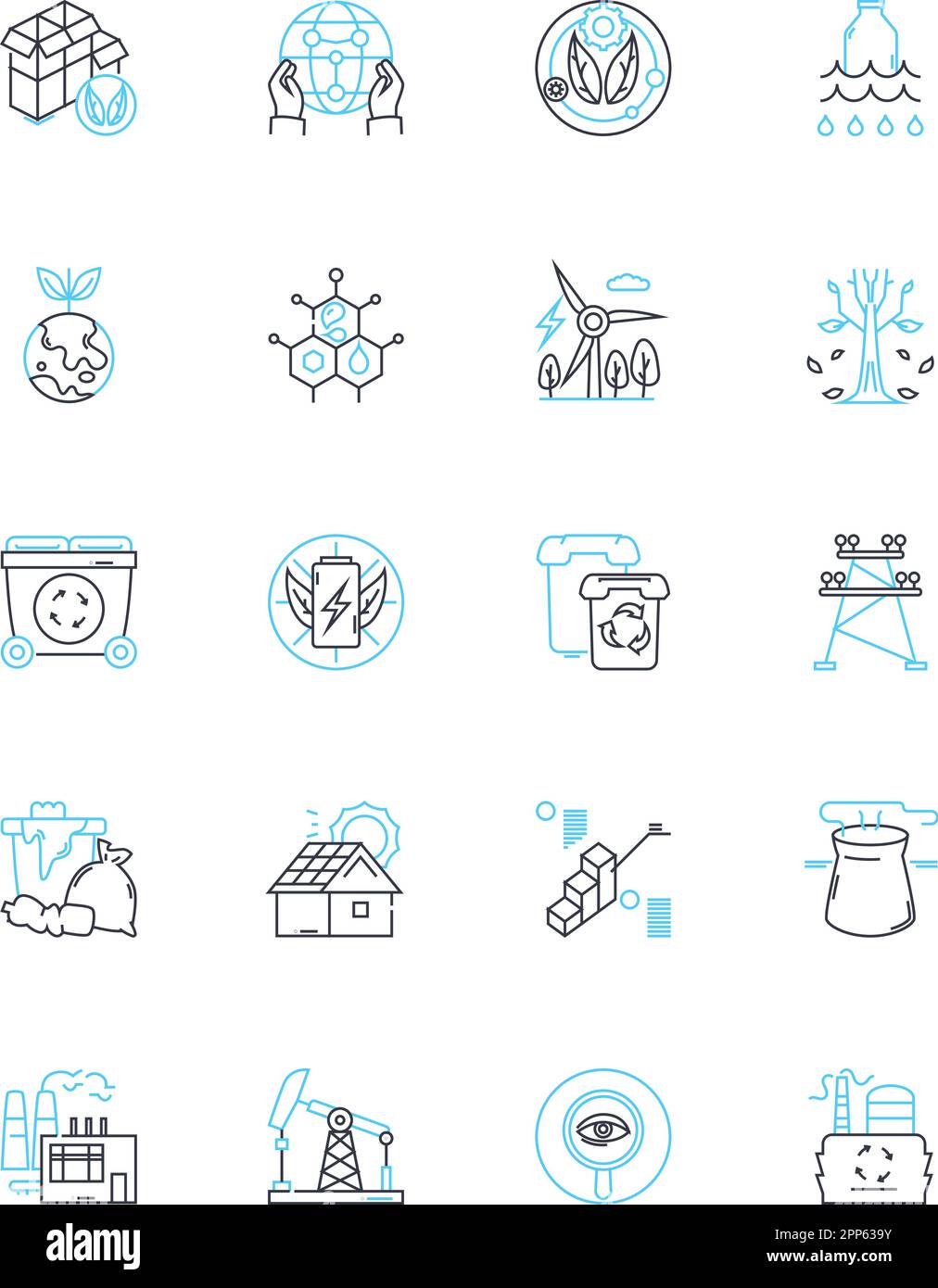 Efficient Control Linear Icons Set Streamlined Agile Optimized
