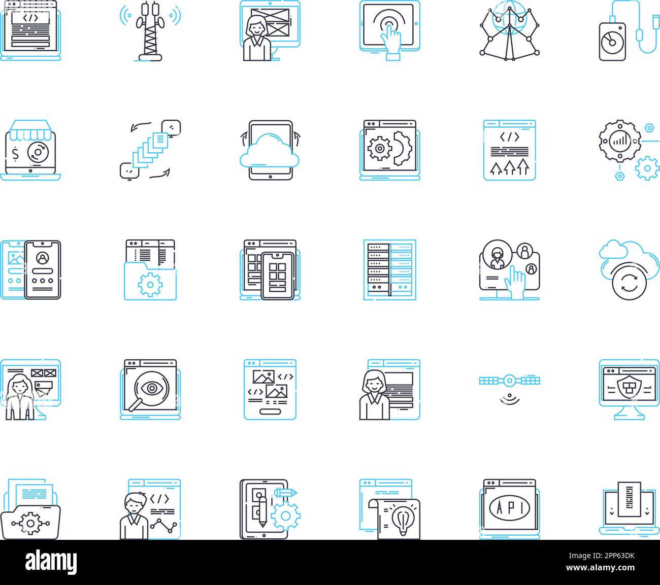Professional advancement linear icons set. Promotion, Nerking ...