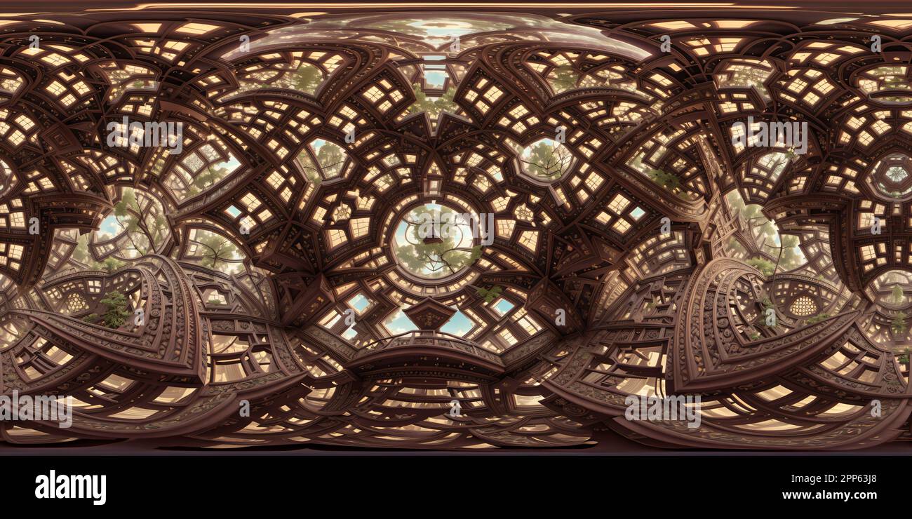 Gothic interior A large clock tower with a skylight in the background ...