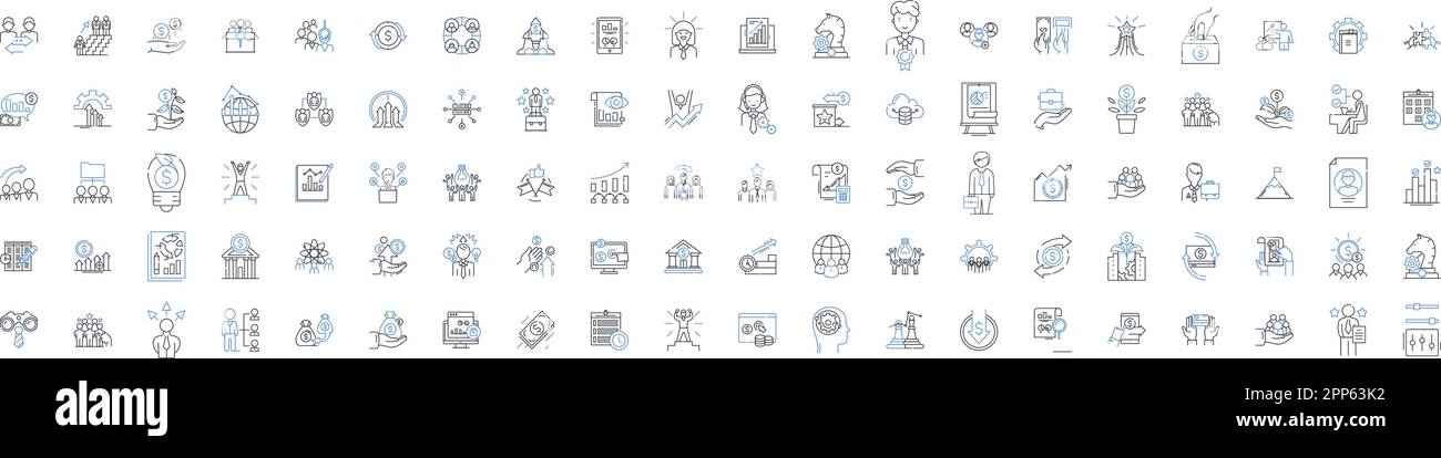 Time Table Line Icons Collection Schedule Plan Routine Agenda