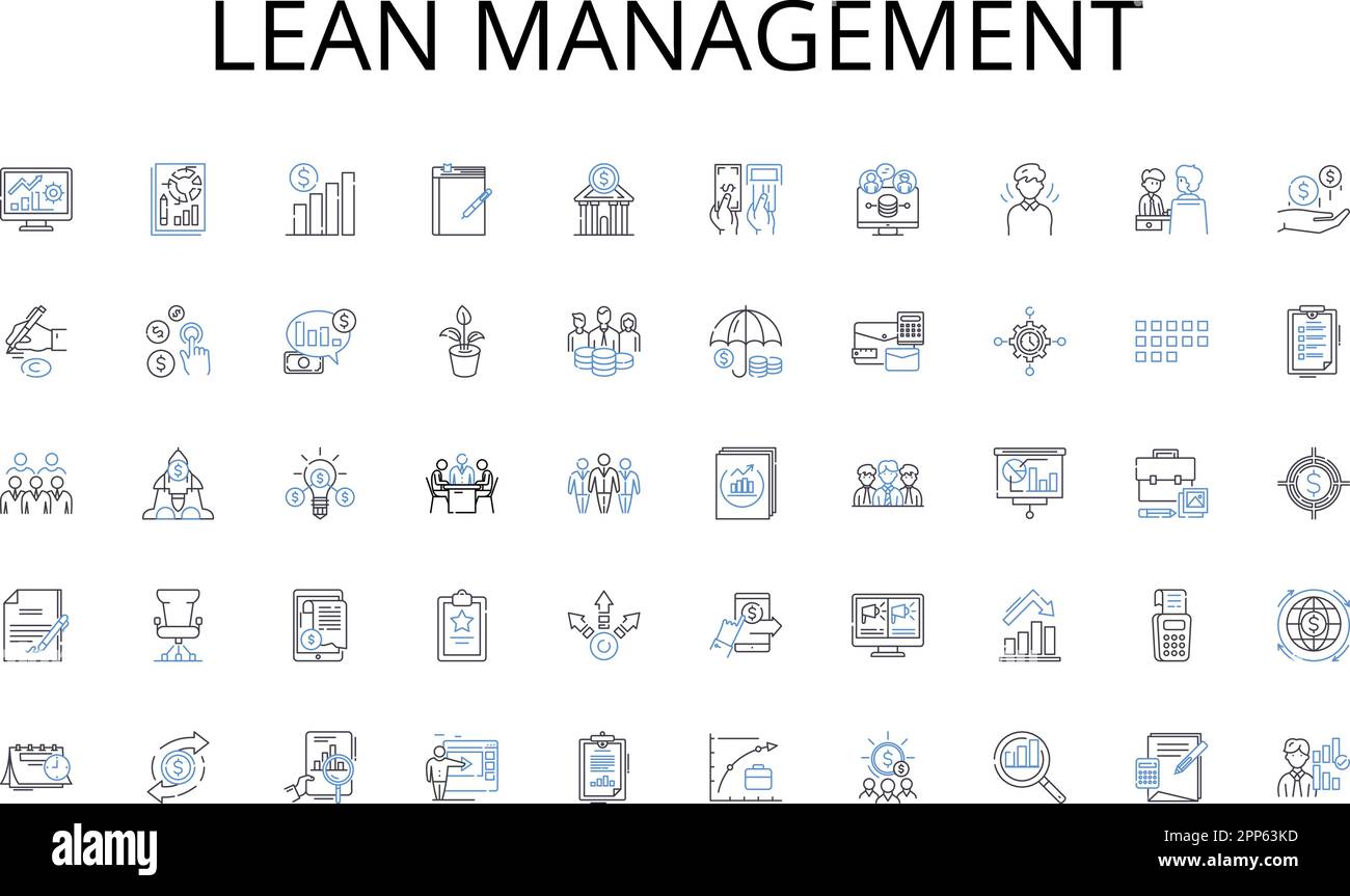 Lean Management line icons collection. Disruptive, Futuristic, Creative ... Lean Management line icons collection. Disruptive, Futuristic, Creative ...