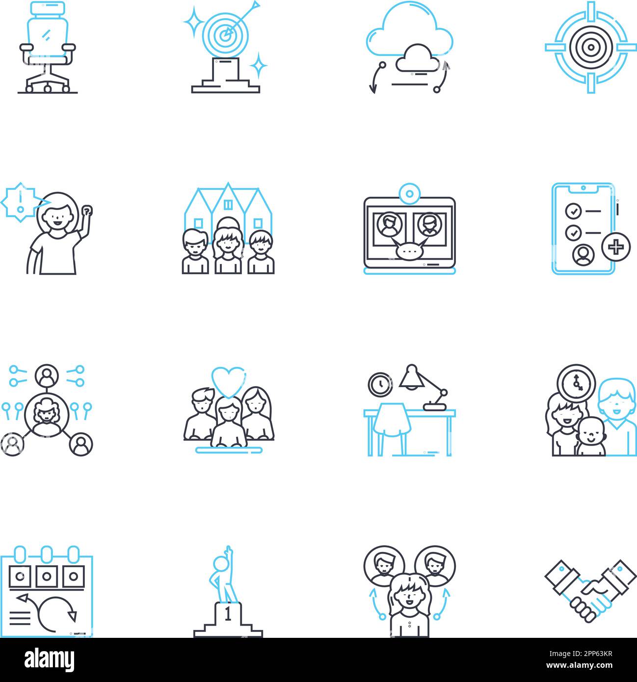 Online shopping linear icons set. E-commerce, Retail, Cyberstore ...