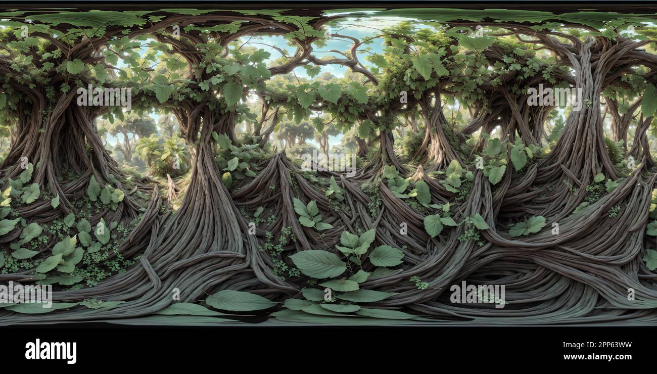 Architectural environment A painting of a tree with many branches and ...