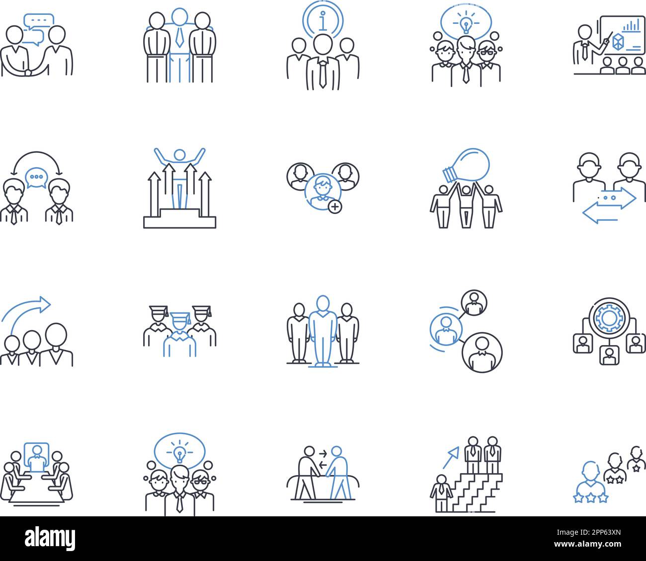 Allies outline icons collection. Partnership, Friendship, Support ...