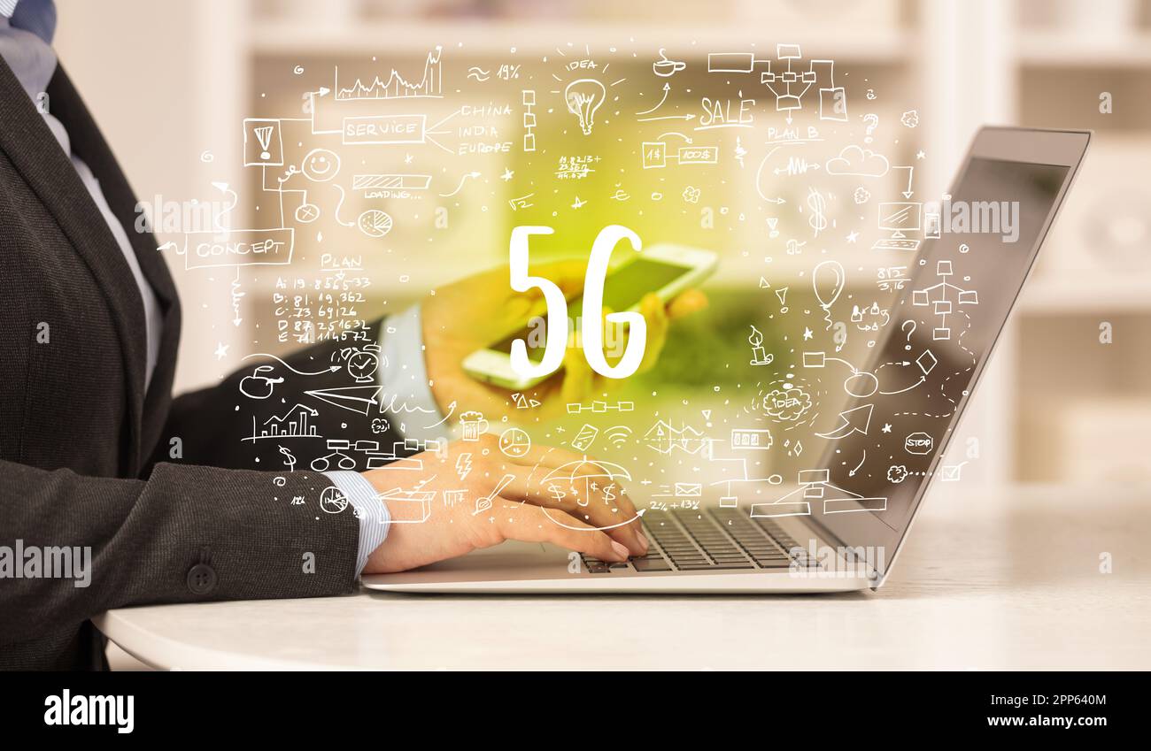 hand working on new modern computer Stock Photo - Alamy