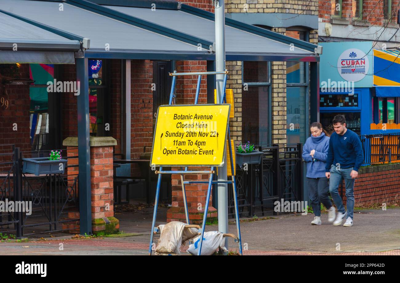 Botanic Ave Belfast County Down Northern Ireland, November 20 2022 ...