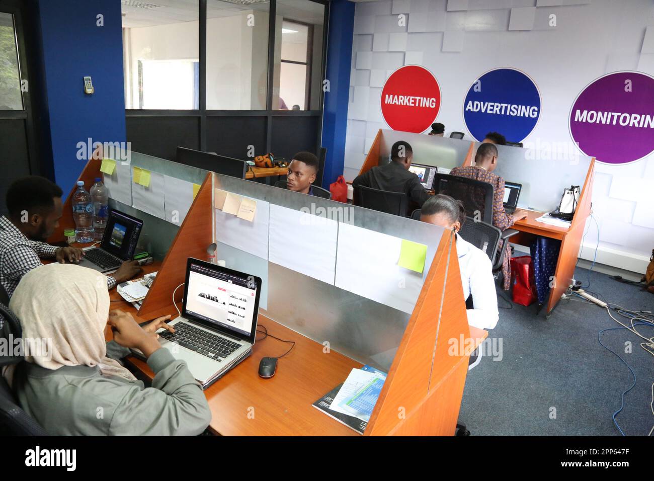 Dar Es Salaam, Tanzania. 18th Apr, 2023. Staff of Mainstream Media ...