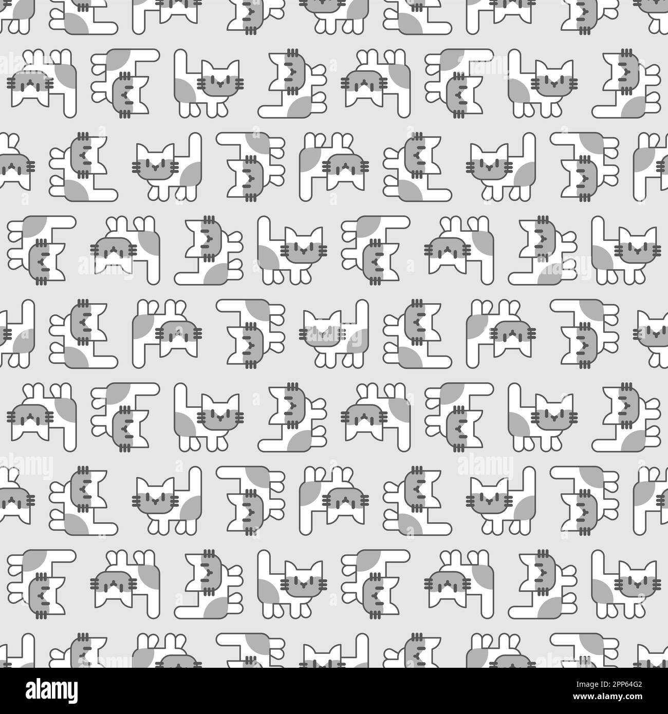 Cartoon cute kitten pattern seamless. pet background. Baby fabric ...