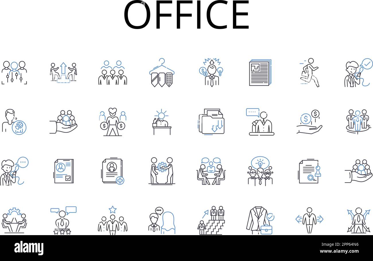 Office line icons collection. Workplace, Company, Employment, Business ...