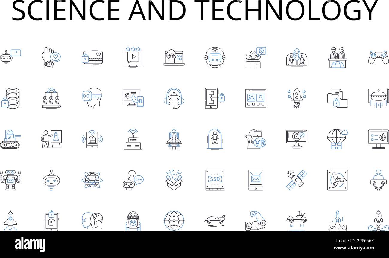 Science and technology line icons collection. Development, Learning ...
