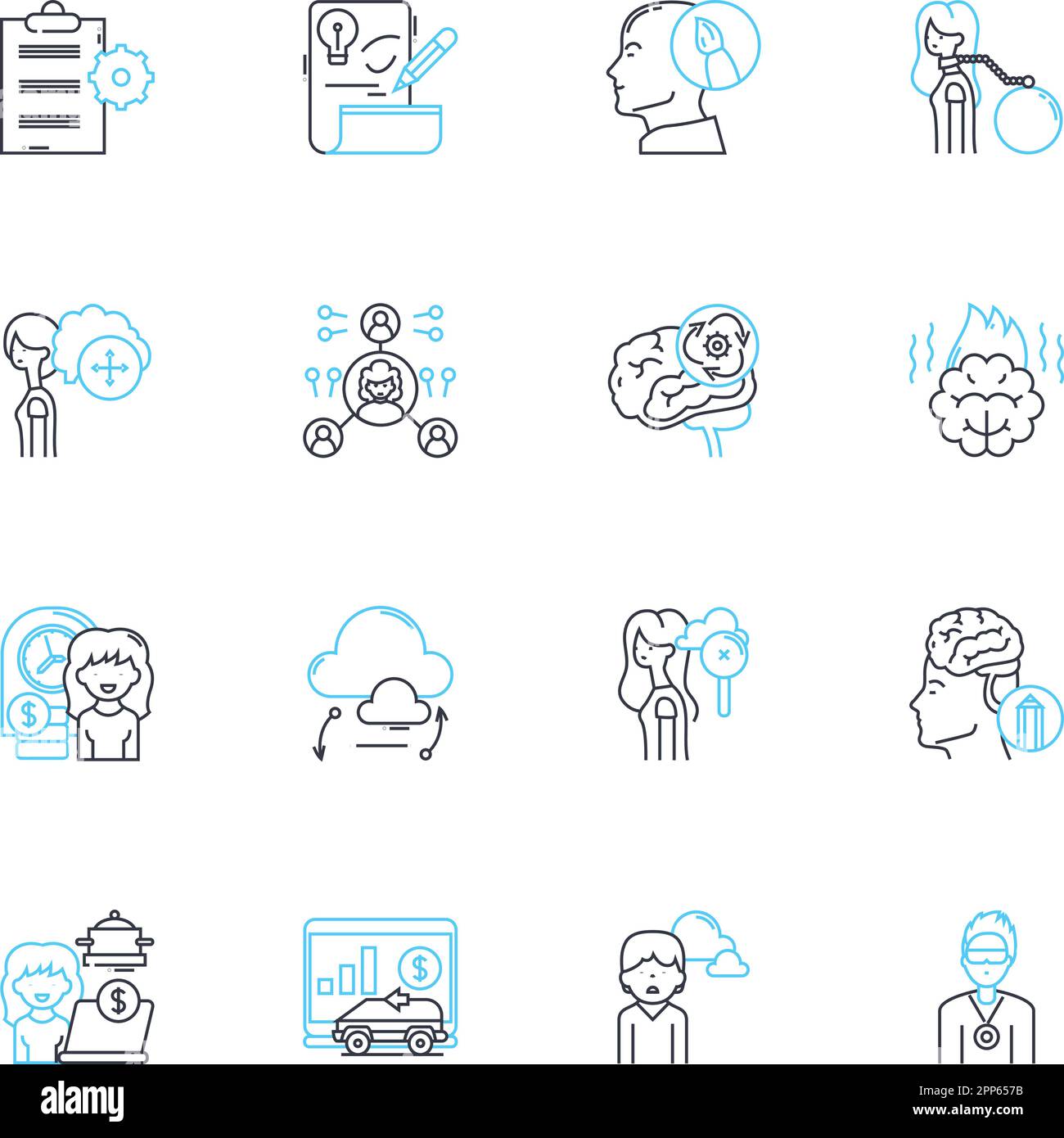 Goal attainment linear icons set. uccess, Accomplishment, Victory ...