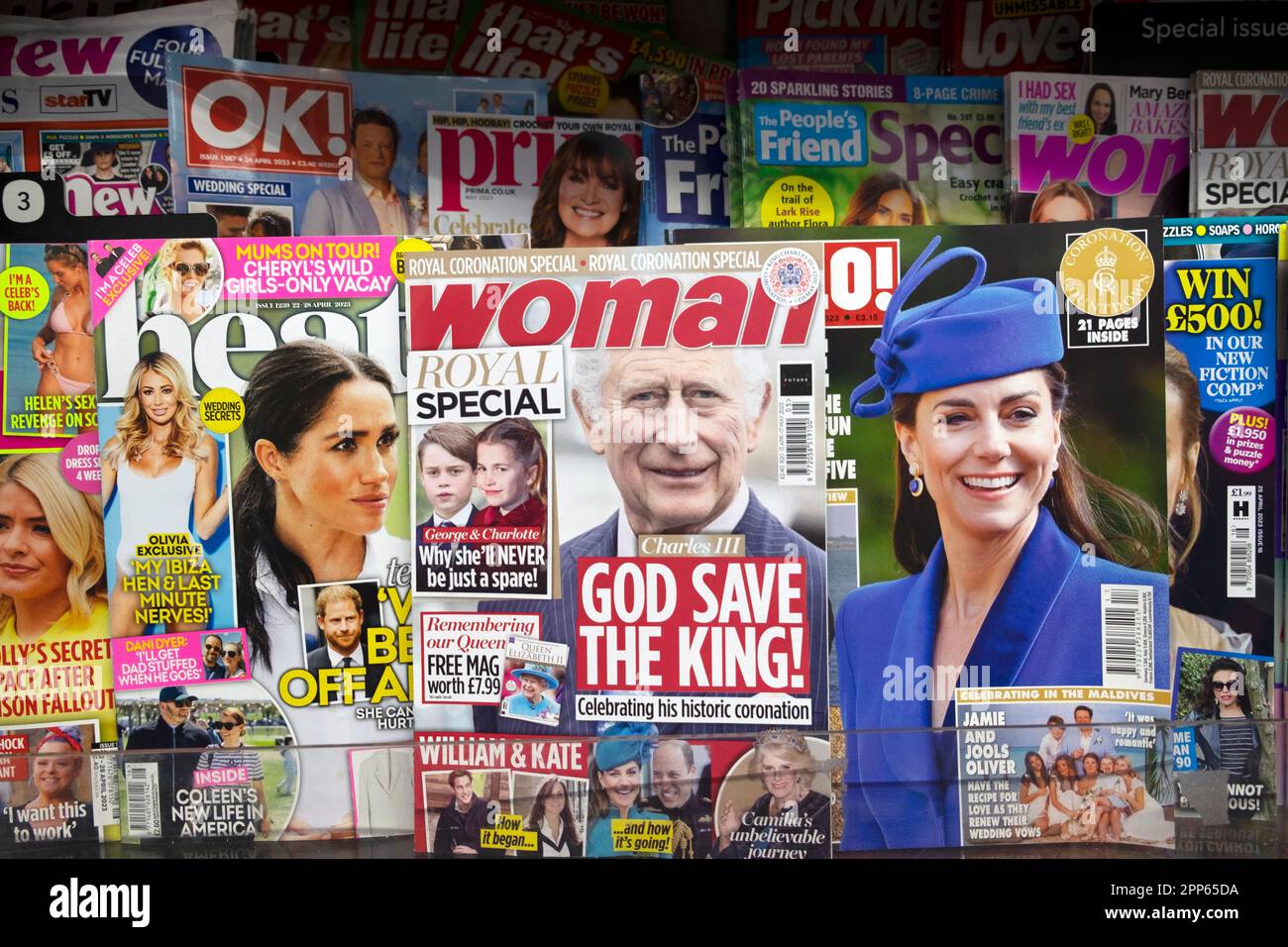 King Charles III, Meghan Duchess of Sussex, Kate Princess of Wales on ...