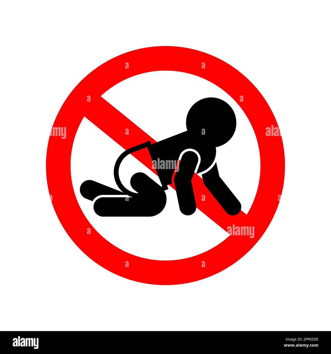 Stop Baby sign. Red Prohibition sign. Baby symbol. Ban infant Stock ...