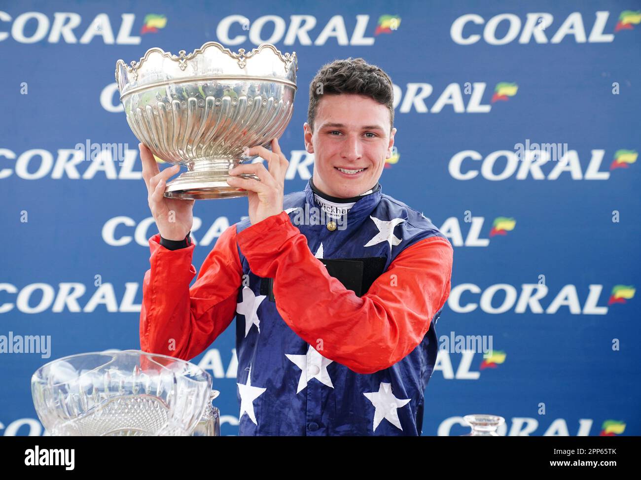 Jockey Jack Tudor celebrates after riding Kitty's Light to victory in ...