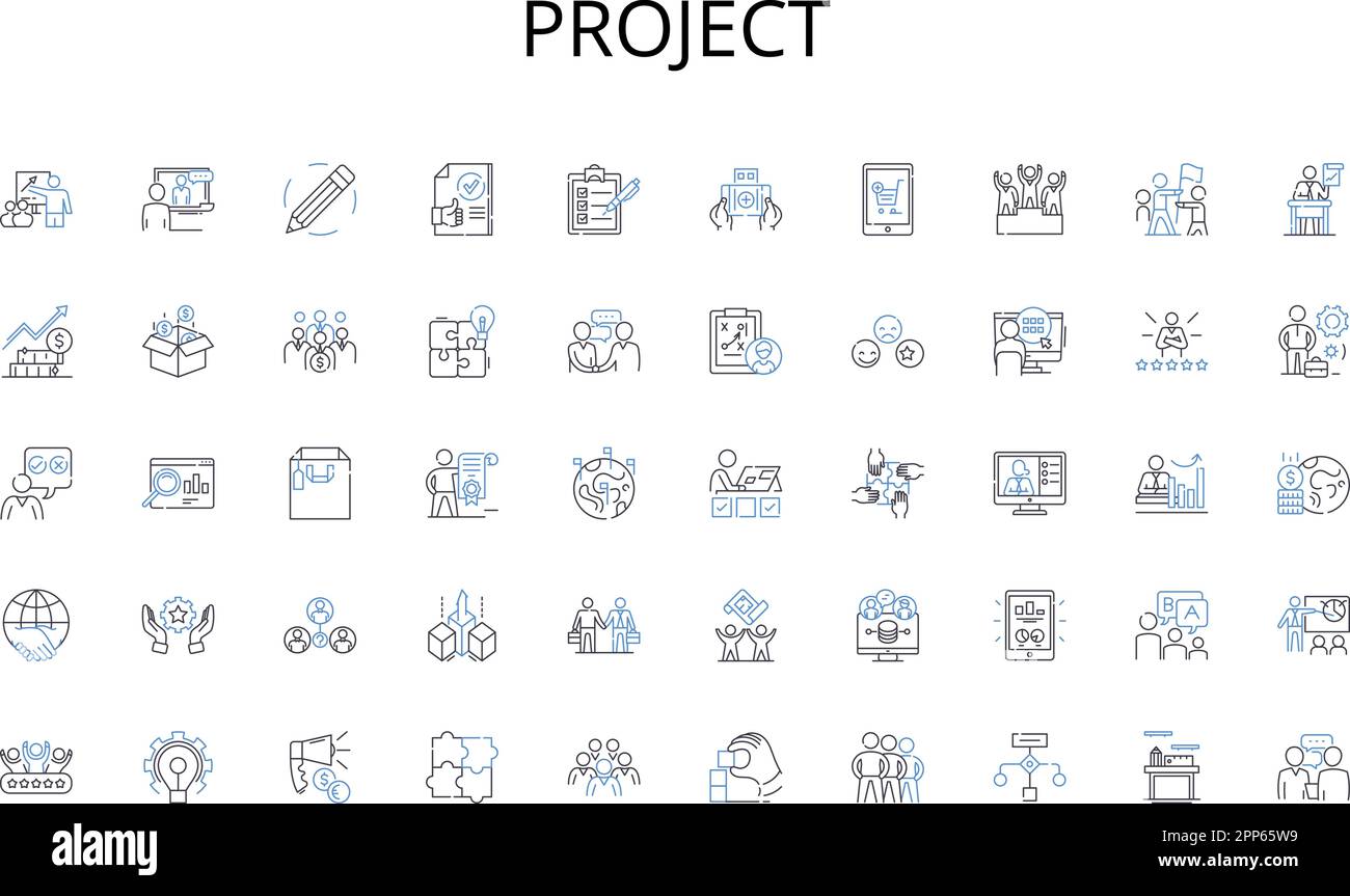 Project line icons collection. Consumer, Shopper, Retailer, Customer ...