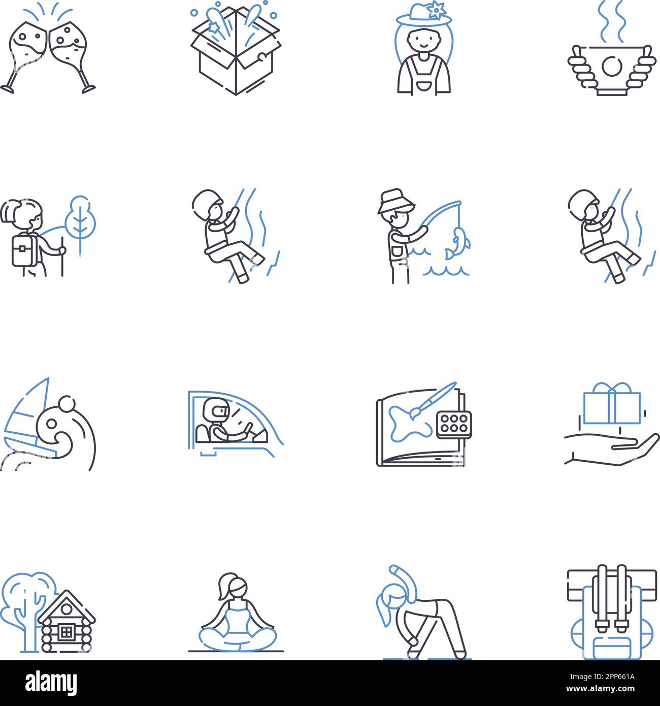 Being perceptive line icons collection. Alertness, Marvellous ...