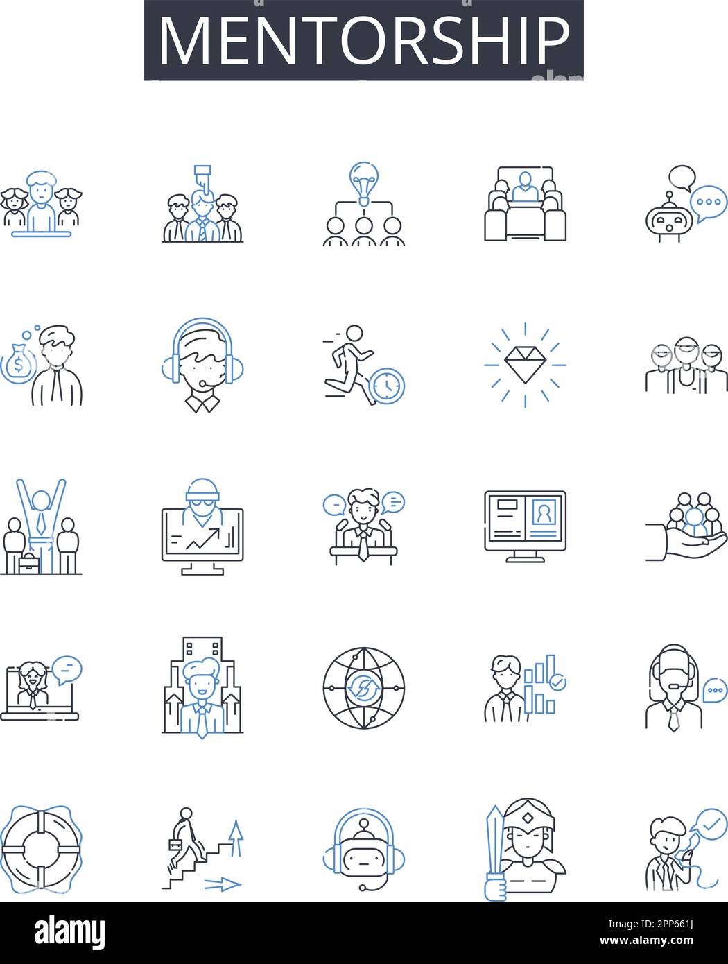 Mentorship line icons collection. Taxi, Driver, Car, Ride, Travel, Fare ...