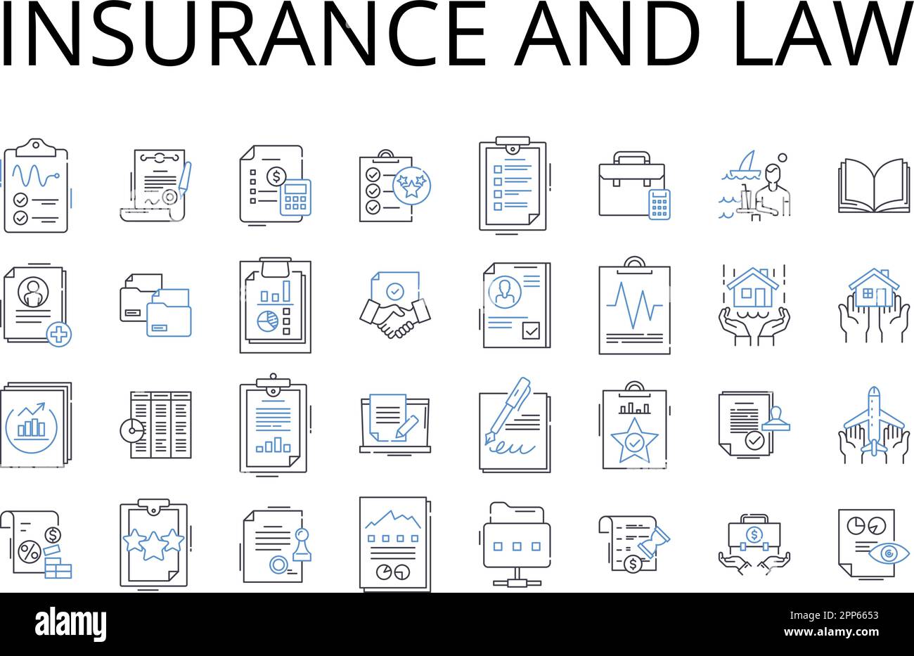 Insurance and law line icons collection. nsurance, Protection, Cover ...