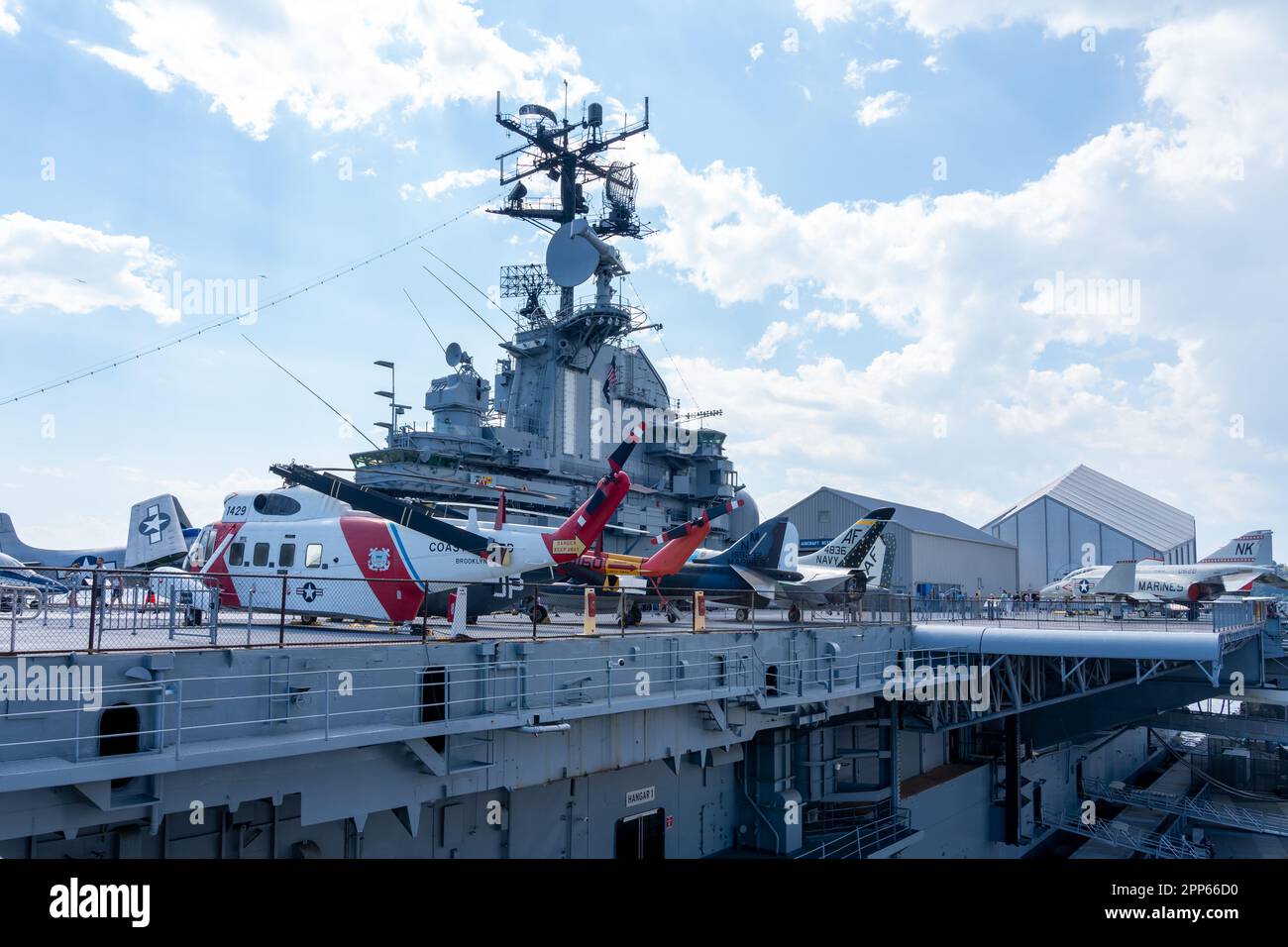 New York City, NY, USA - August 20, 2022: Intrepid Sea, Air and Space Museum in New York City ...