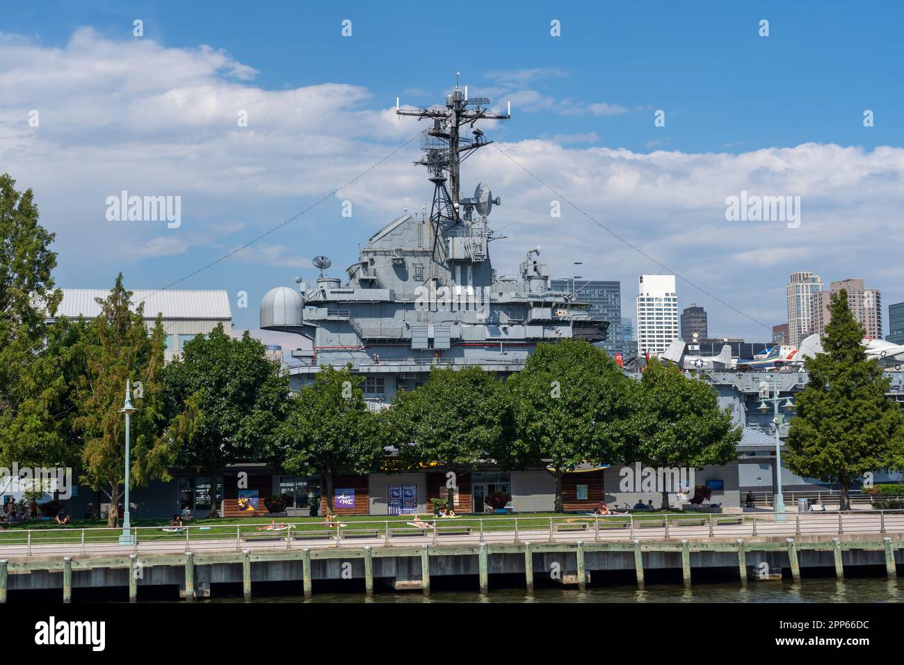 New York City, NY, USA - August 20, 2022: Intrepid Sea, Air and Space Museum in New York City ...