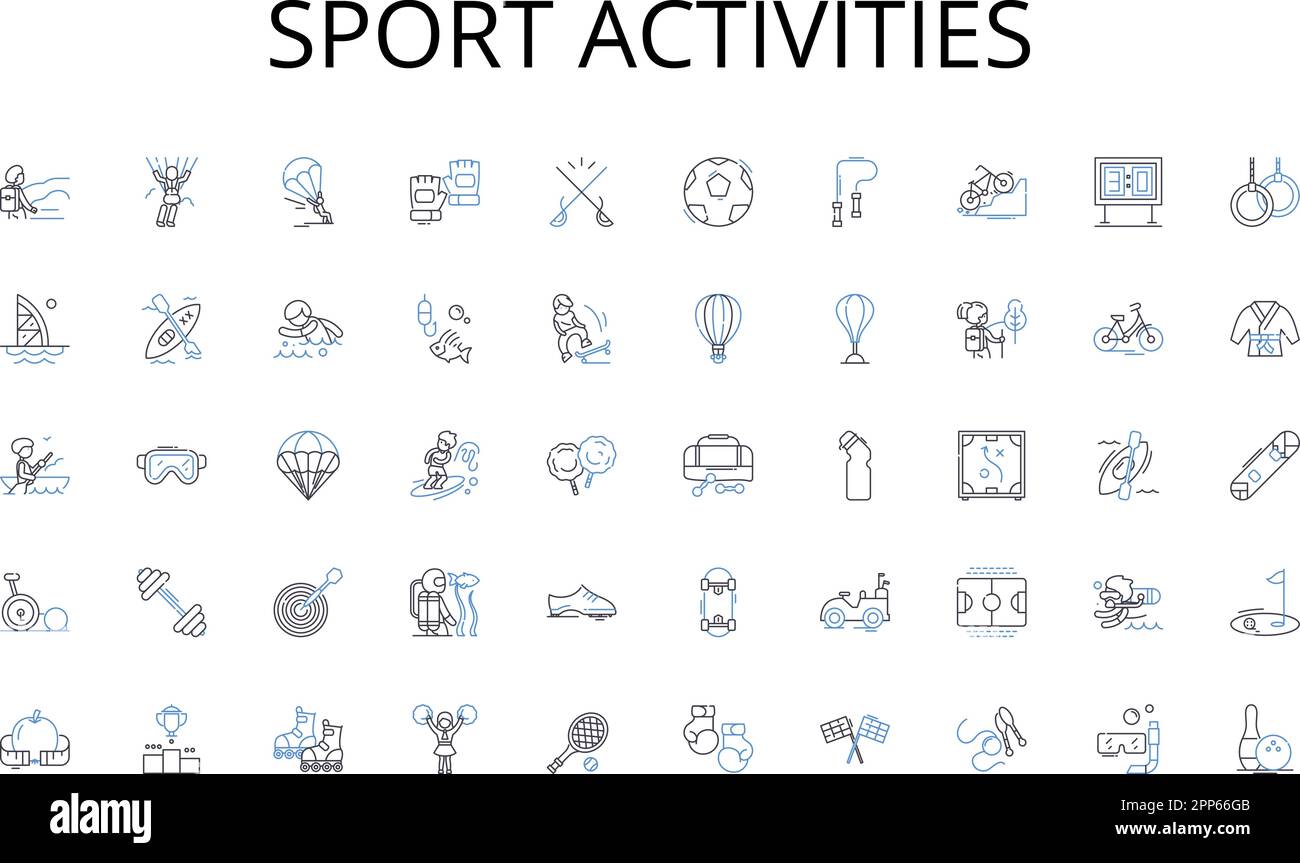Sport activities line icons collection. Online, Education, Technology ...