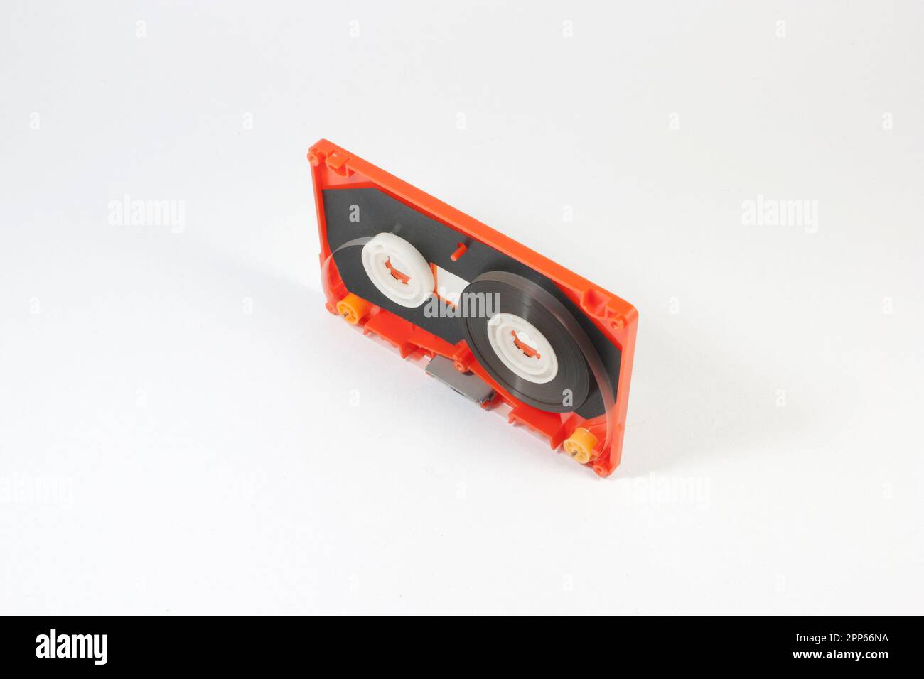 parts of cassette tape on white background Stock Photo - Alamy