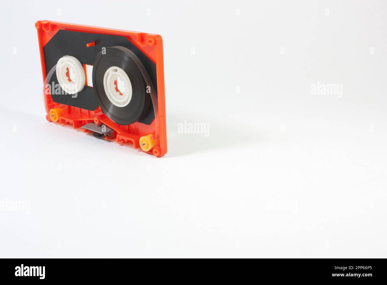 parts of cassette tape on white background Stock Photo - Alamy