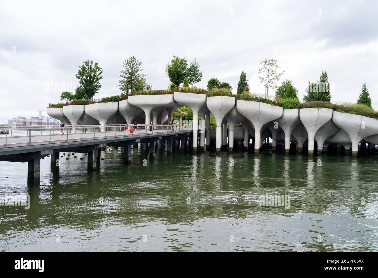 New York City, USA - August 22, 2022: Little Island - Floating Park in ...