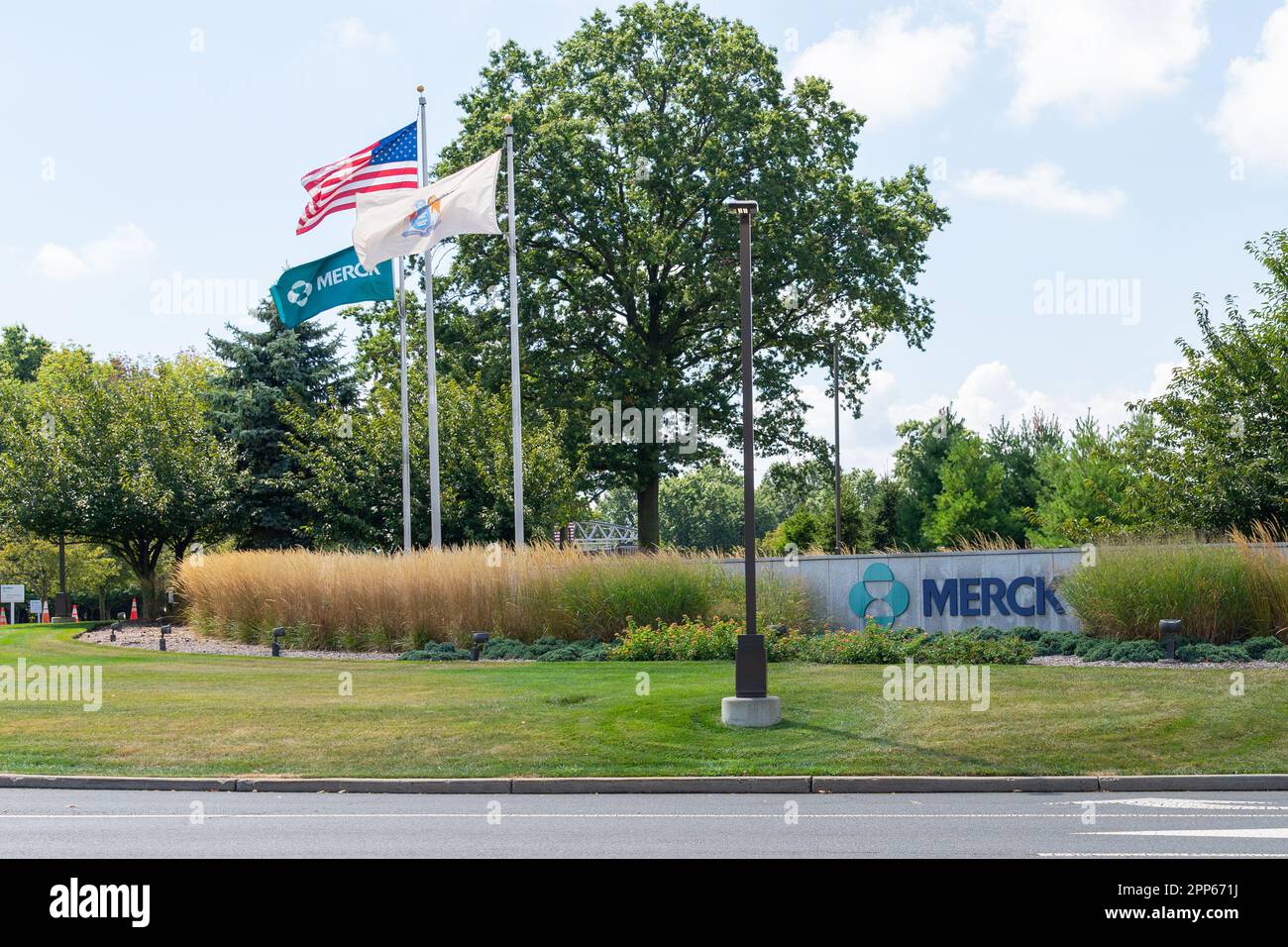 Kenilworth, New Jersey, USA - August 23, 2022: Merck facility in ...
