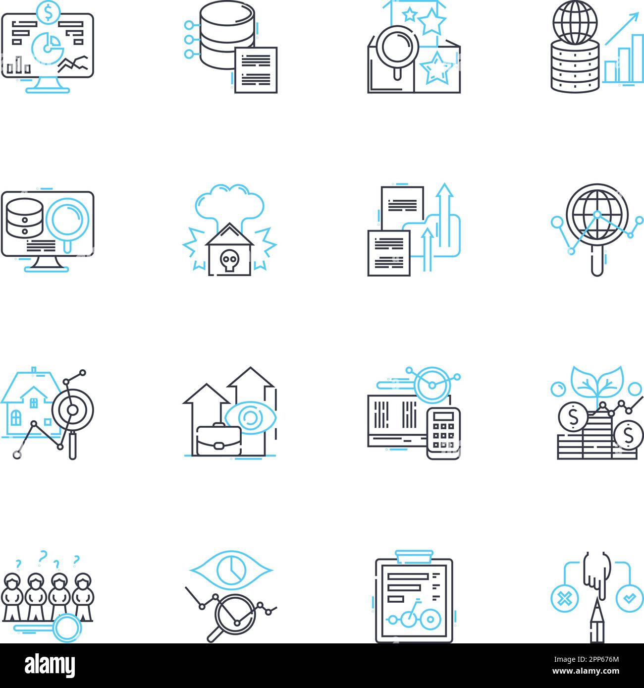 Financial evaluation linear icons set. Profitability, Liquidity ... Financial evaluation linear icons set. Profitability, Liquidity ...