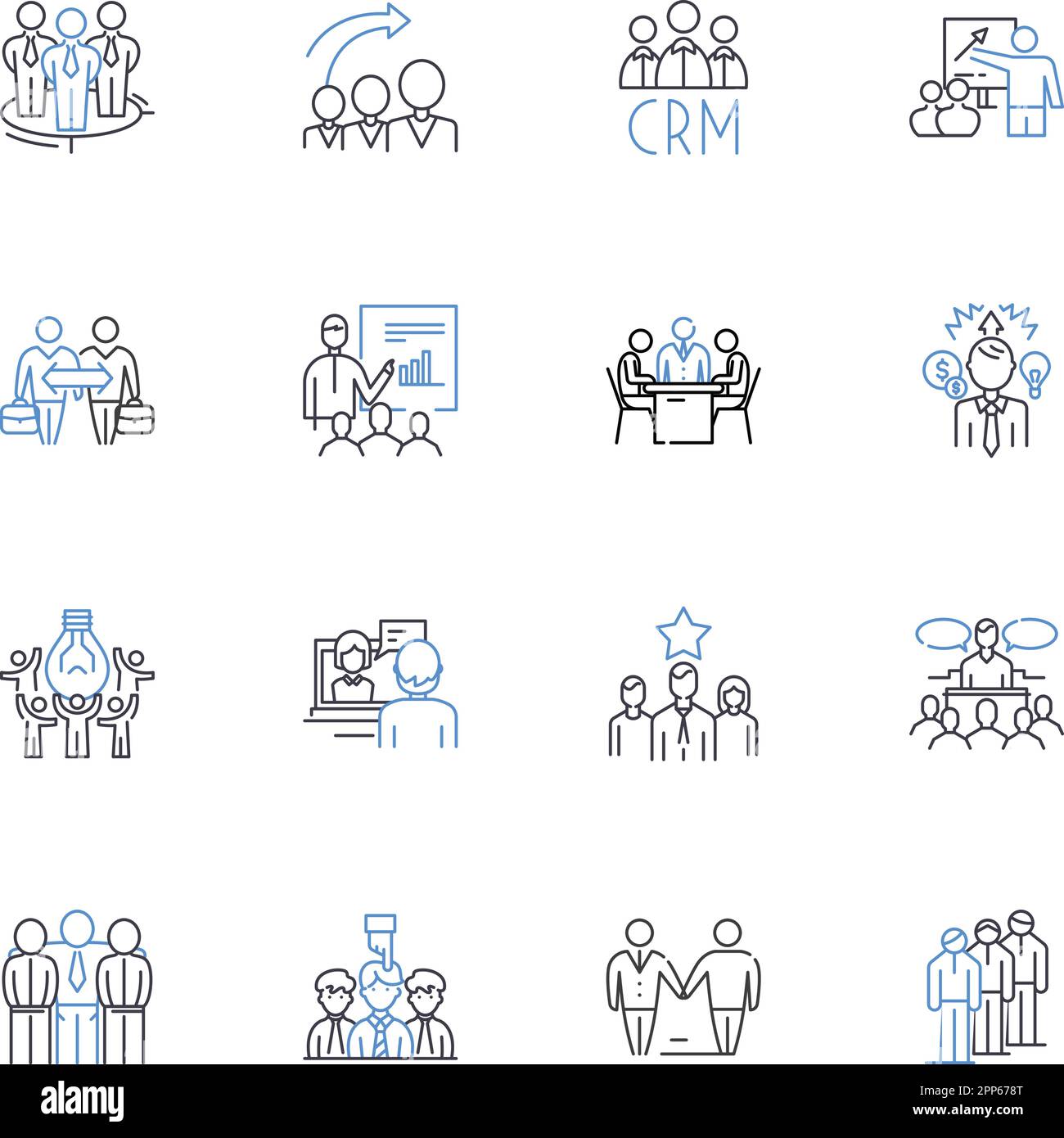 Swarm Multitude Line Icons Collection Collective Gathering Herd Mob Gathering Flock Army