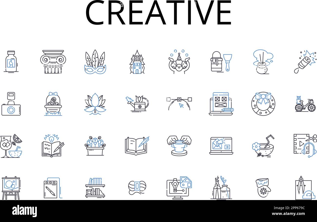Creative line icons collection. Innovative, Resourceful, Artistic ...