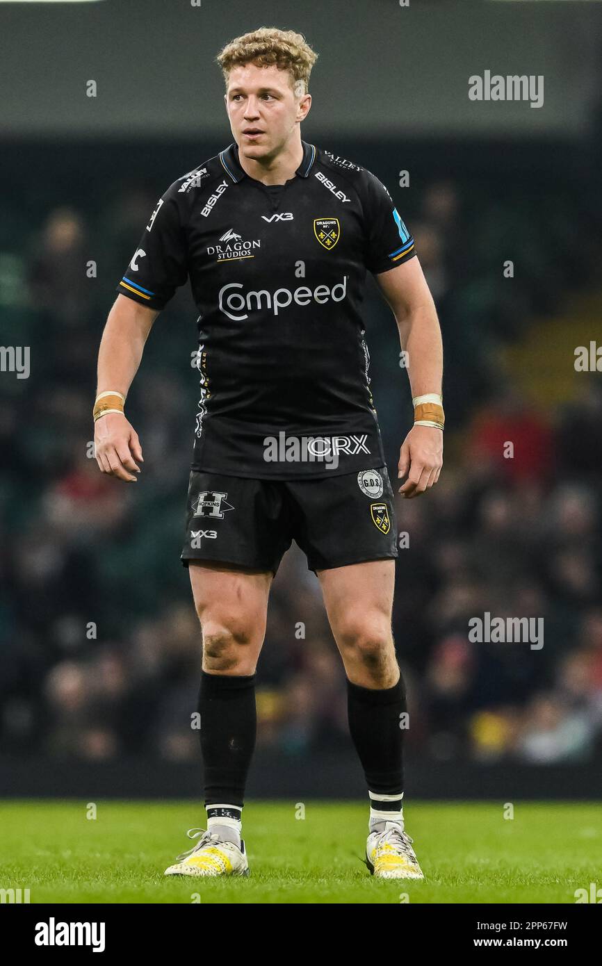 Angus O’Brien of the Dragons during the United Rugby Championship match ...