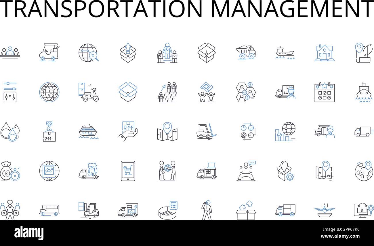 Transportation management line icons collection. Prosperity, Abundance ...