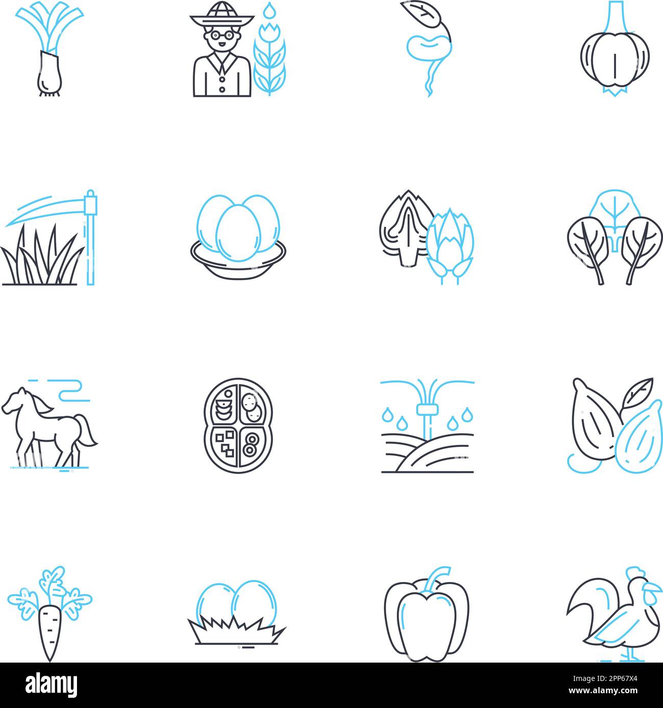 Eco Nursery Linear Icons Set Sustainable Organic Green Eco Friendly