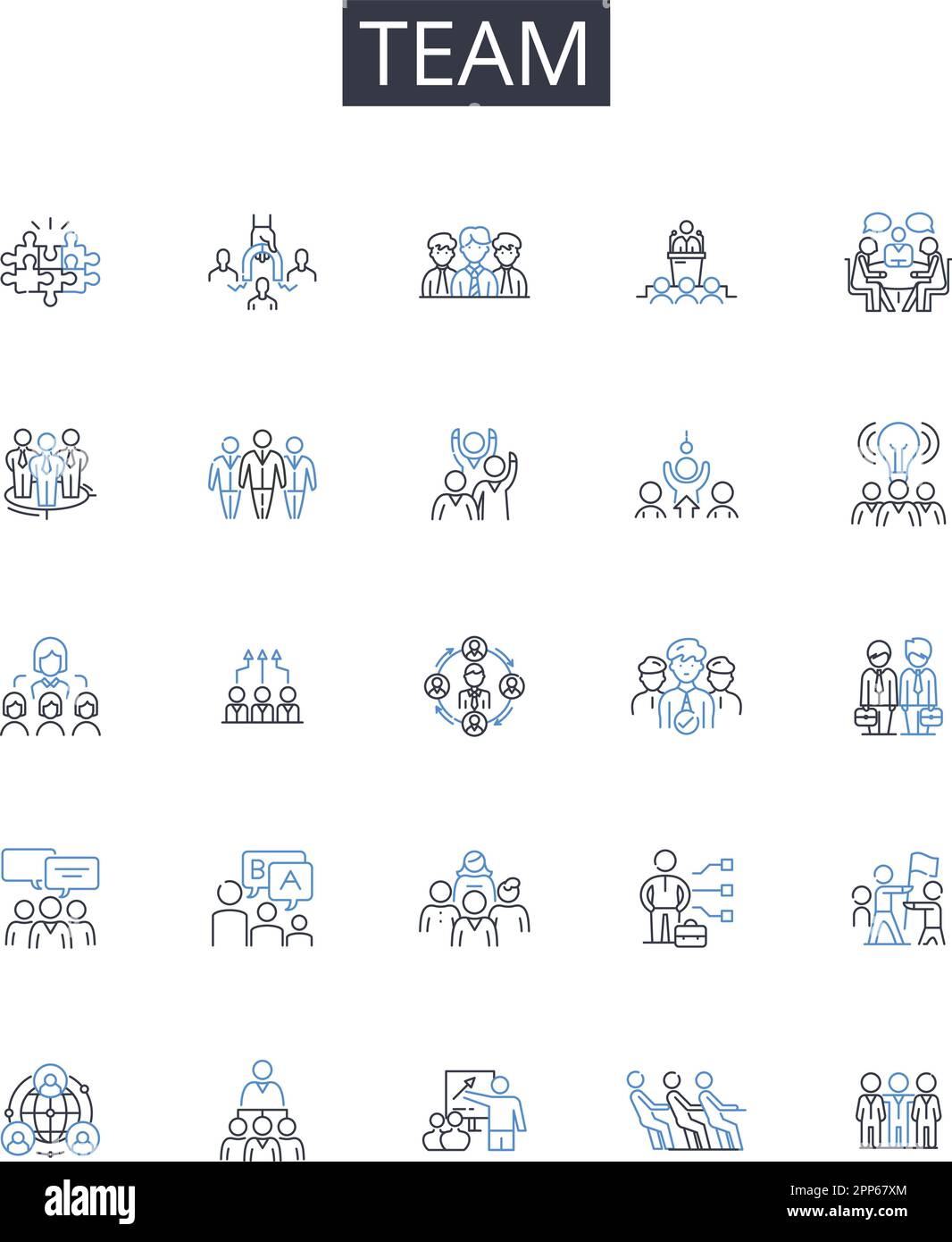 Team line icons collection. Group, Bundle, Bunch, Collection ... Team line icons collection. Group, Bundle, Bunch, Collection ...