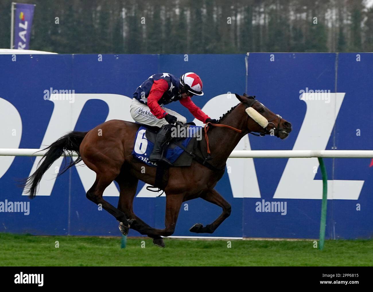 Kitty's Light ridden by jockey Jack Tudor on their way to winning the ...