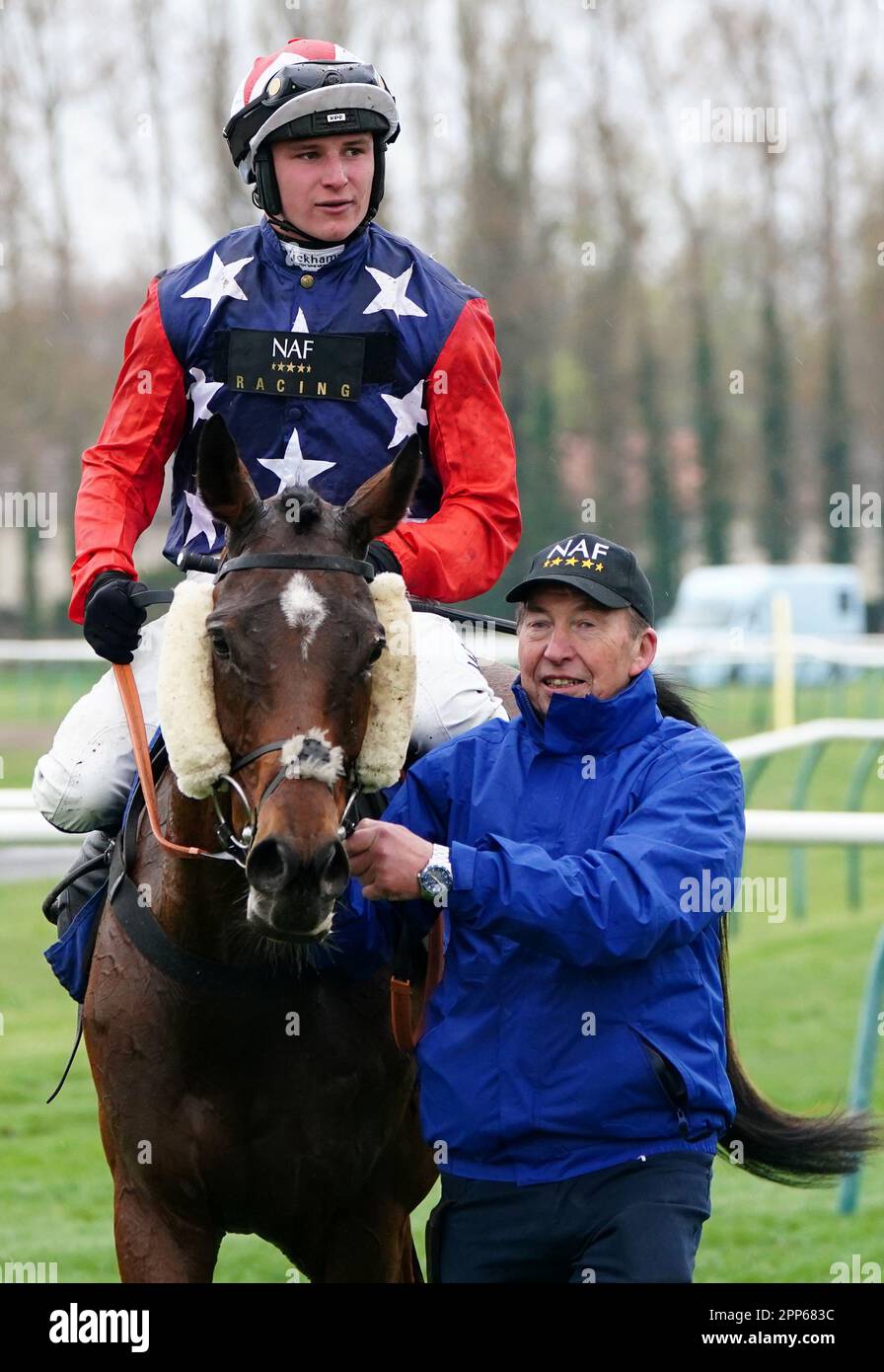 Jockey Jack Tudor after riding Kitty's Light to victory in the Coral ...
