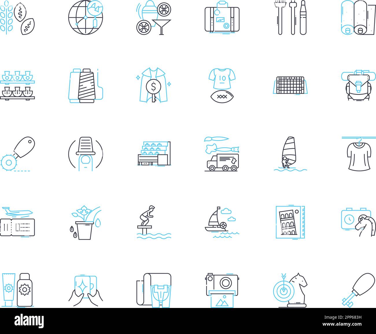 Mindfulness meditation linear icons set. Present, Awareness, Breath ...