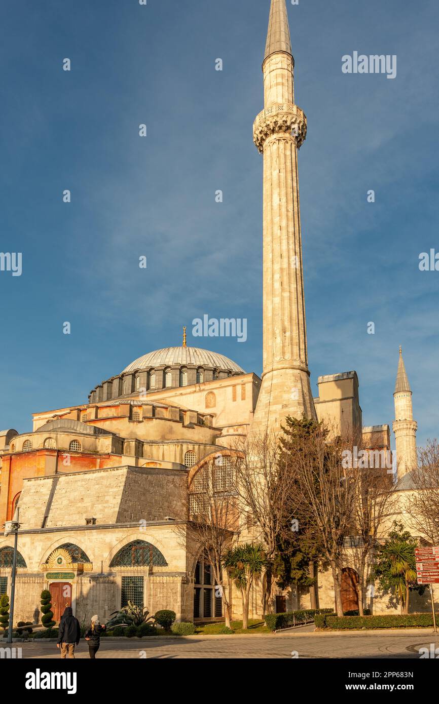 Byzantine architecture of the Hagia Sophia, famous historic landmark ...