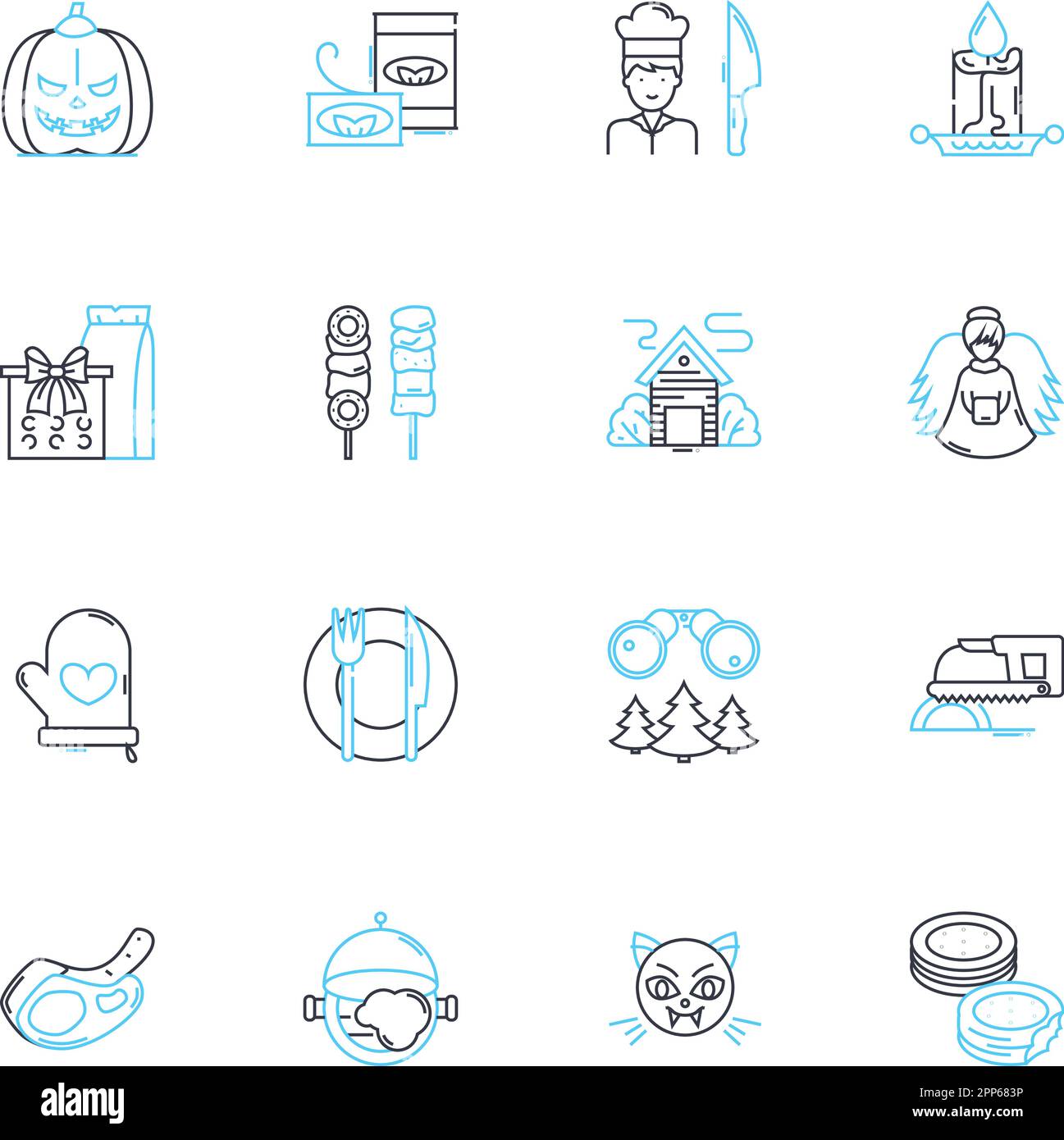 Soiree linear icons set. Celebration, Gala, Fete, Event, Festivity ...