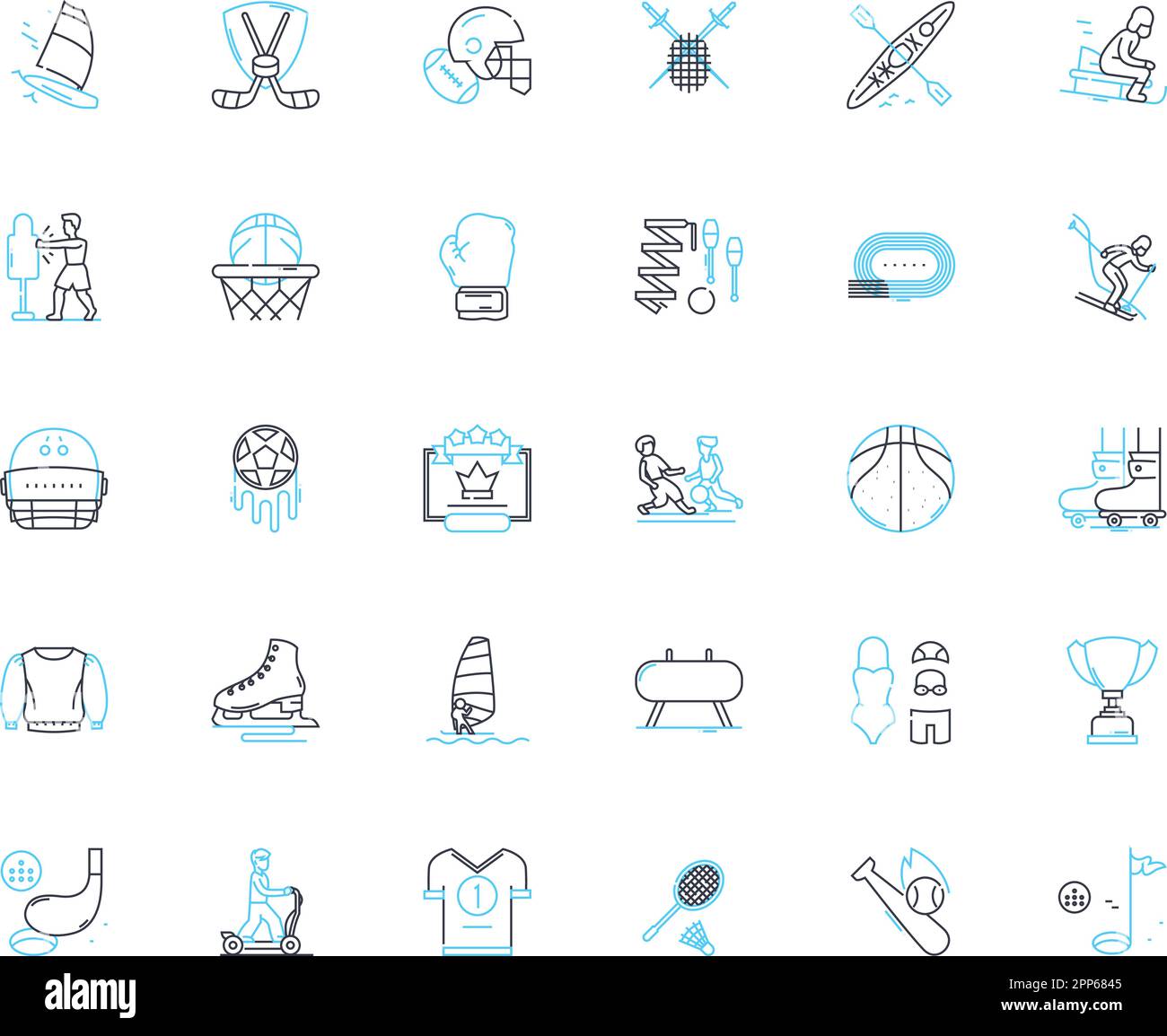 Games linear icons set. Strategy, Adventure, Fantasy, Competition ...