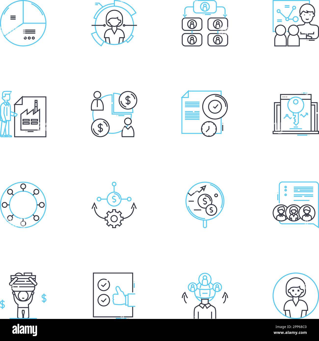 Association group linear icons set. Community, Nerk, Organization ...